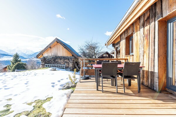 Chalet 'La Grange Des Aiguilles' Con Vistas A La Montaña, Terraza Privada Y Wi-fi - Saint-Jean-d'Arves