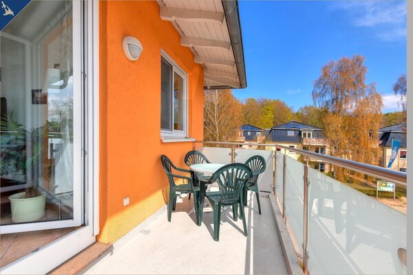 Ferienwohnung Strandblick 1 - Wunderschöne Ferienwohnung Auf Usedom, Mit Balkon - Ückeritz