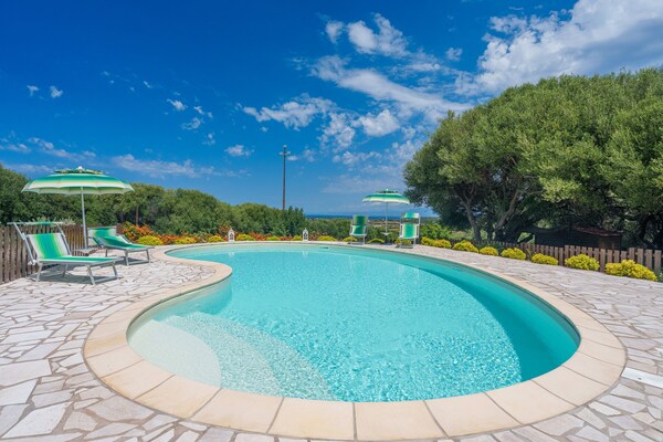 Apartment 'Stella Marina Piscina E Vista Mare' With Sea View, Wi-fi And Air Conditioning - Portobello