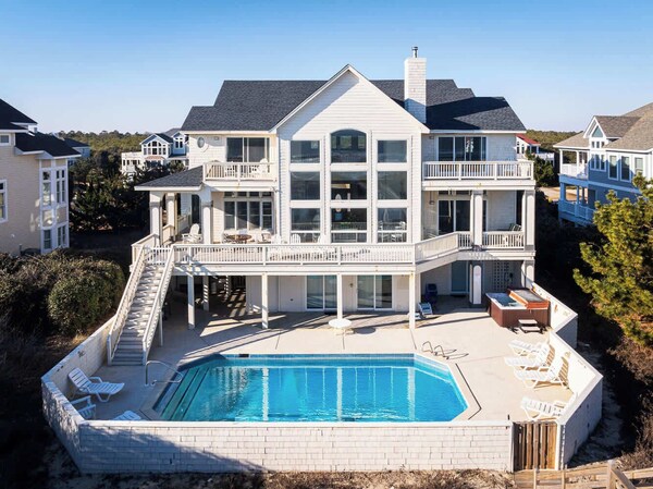 Pine Island Oceanfront Private Pool And Beach Access - Duck, NC