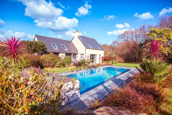 Maison Pour 10- Grand Jardin- Piscine - Port Blanc - Trélévern