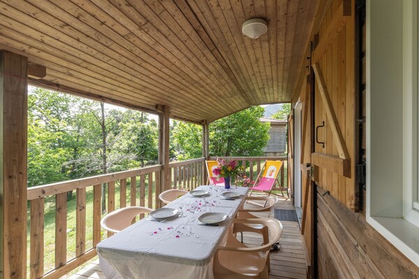 Apartment 'Cindy - Mas Lachamp' With Mountain View, Shared Pool And Air Conditioning - Ardèche
