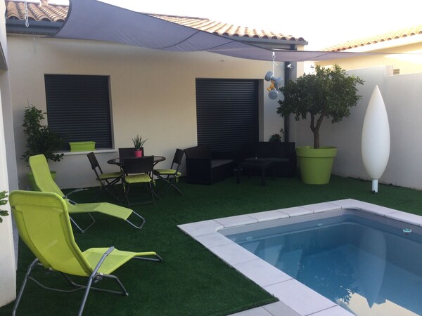 Maison Avec Jardin, Sentiers De Promenades\nentre Terre Et Mer 20 Minutes , - Fabrègues