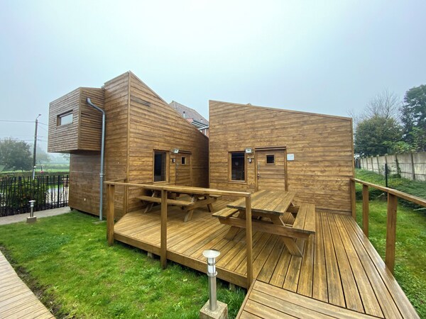 Ecolodge De La Lys à Fiefs (62) - Cabane En Bois Pour 4 Personnes à Petit Prix. - Pas-de-Calais