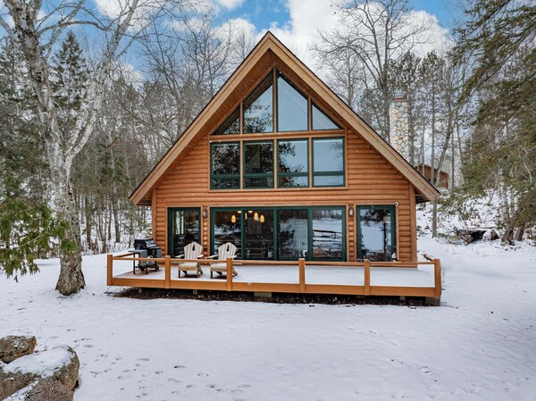 Grand Log Home On Pristine Deer Lake - Swimming, Fishing, Boating - The Best Of Minnesota Lake Life - White Oak Casino