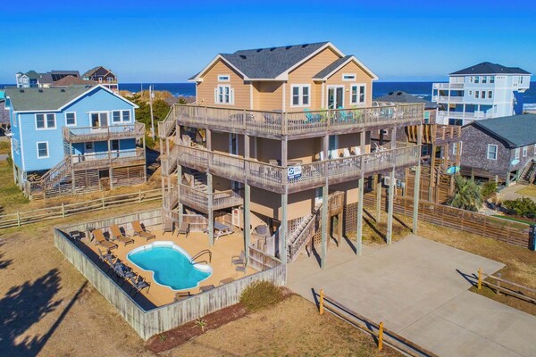 Oceanside Home In Rodanthe With Private Pool, Hot Tub, Stunning Ocean Views - Outer Banks, NC