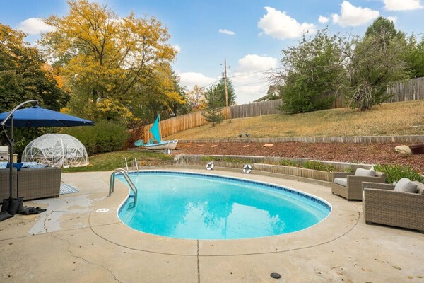 The Santorini Retreat | Pool, Hot Tub, Game Room! - Golden, CO