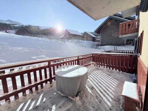Appartement 35m2 Grande Terrasse Pied Des Pistes - Saint-François-Longchamp