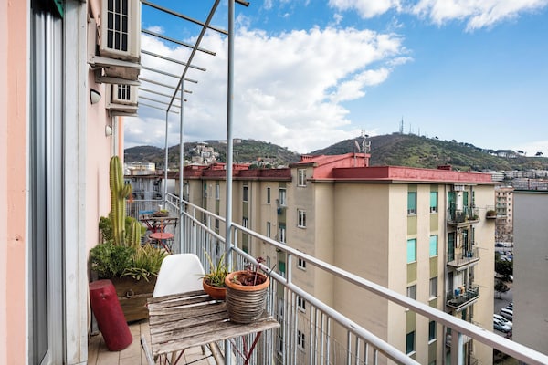 Zimmer 'Camera Doppia Con Ampio Balcone' Mit Bergblick, Wi-fi Und Klimaanlage - Salerno