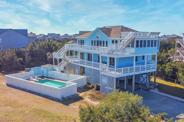 Summer Savings - Oceanside Dog Friendly Salvo Home W/ Pool, Elevator, & Hot Tub - Outer Banks, NC