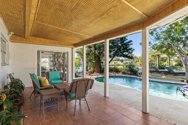 Private Wooded 3br/3ba House W/heated Pool On Canal Just Steps From Beach - Cocoa Beach, FL