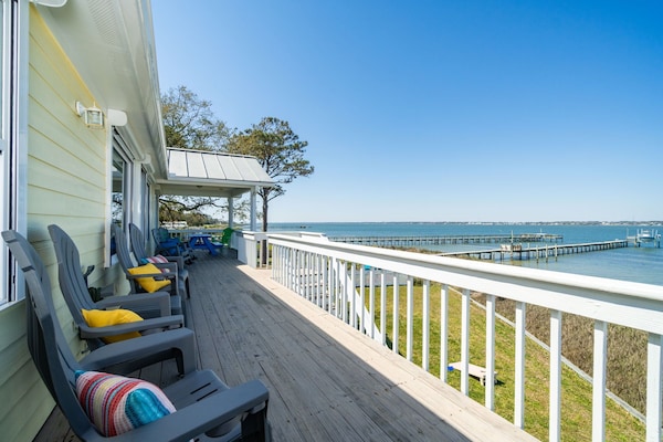 Waterfront Retreat! Beach/sound Access/sunset View - Morehead City, NC