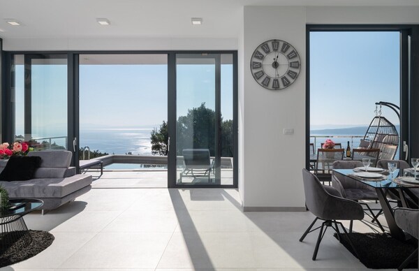 Luxusvilla Ivana Brela Beheizter Pool 28 M2, Fitnessraum, Grill, Familie - Promajna