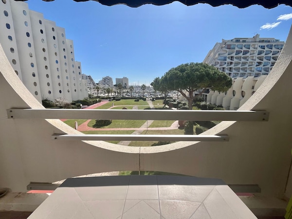 Studio With Parking, Air Conditioning And Terrace 500m From The Beach - La Grande-Motte
