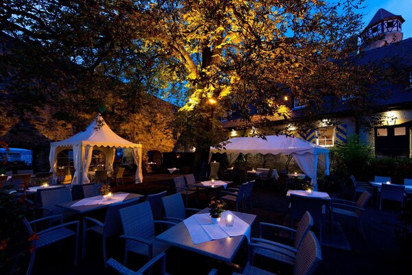 Doppelzimmer Haupthaus Mit Balkon Und Waldblick - Hotel-restaurant Burg Hornberg - Mosbach
