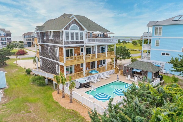 Summer Savings Semi-soundfront Dog Friendly W Pool, Elevator, Boat Ramp, Hot Tub - Outer Banks, NC