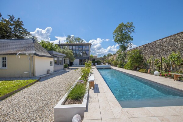 The House Of The Harvesters  Charm And Comfort For 2, Terrace And Heated Pool - Blaye