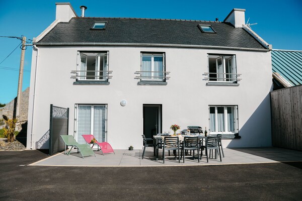 Maison De Campagne Avec Grand Jardin Pour 8 - Plouguerneau