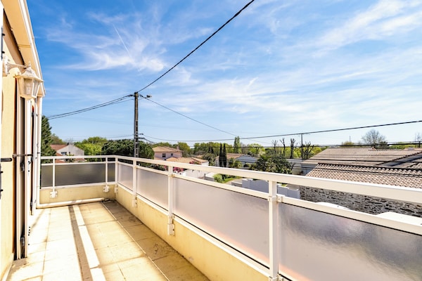 Maison De Vacances 'Ecrin De Verdure Et Océan' Avec Jardin Privé Et Balcon - Saint-Michel-Chef-Chef