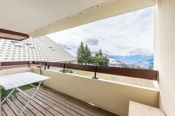 Appartement "Au Pied Des Pistes" Avec Vue Sur Montagne Et Balcon - Saint-François-Longchamp