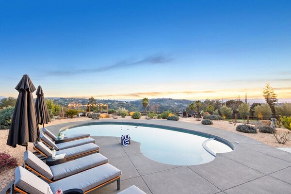 Secluded Wine Country Luxury | Vineyard Views, Saltwater Pool, Sauna, Game Room - Sebastopol, CA