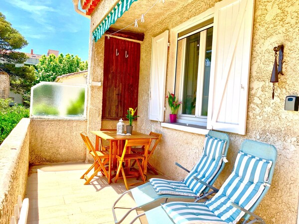 [4] Blue Summer Vibes Apartment, Air-conditioned, Parking, Beach 50m Away, Spa Access - Cassis