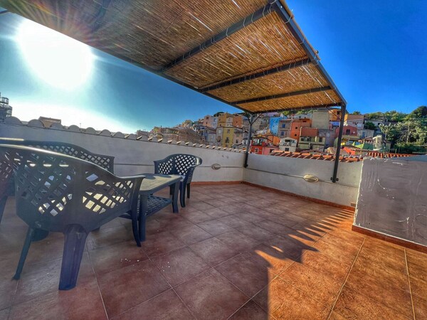 Casa Episcopio With Exclusive Terrace: View Of The Village, River And Sea - Bosa