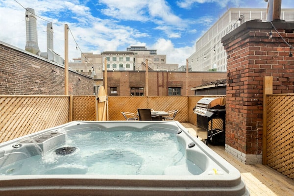 Chic Dt Mtl Condo W/ Rooftop, Bbq & Jacuzzi - 朗基爾