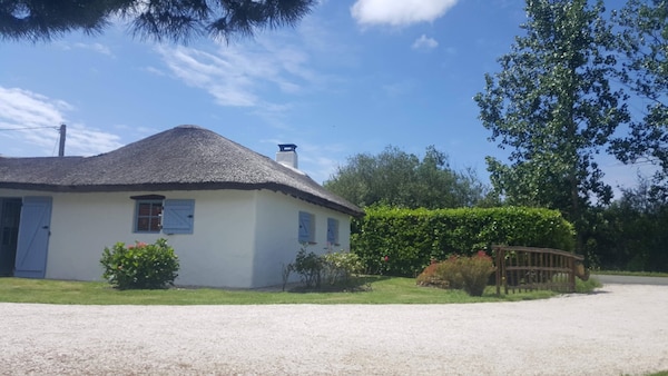Bourrine Vendéenne Sur Parc Paysager Entourée D'étiers - Saint-Gilles-Croix-de-Vie