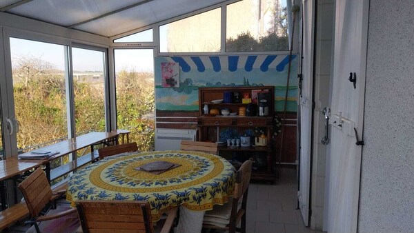 Grande Maison Vue Loire + Véranda + Terrasse + Jardin - Onzain
