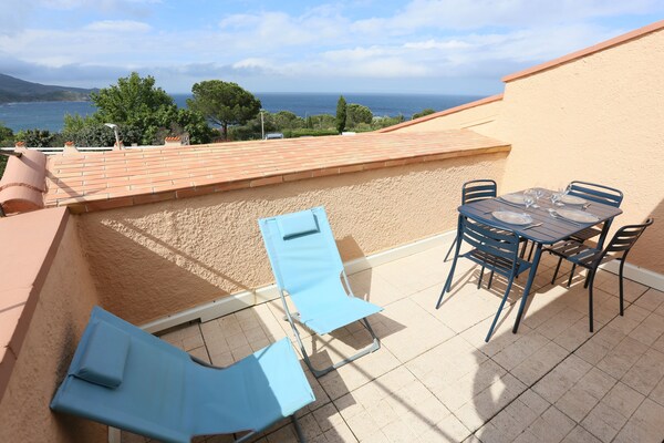 Face Mer App.t2 + Mezzanine, Terrasse, Parking Clos, Au Calme, Ménage Inclus - Plage De Cerbère
