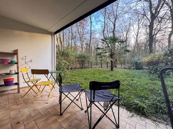 Bel Appartement Avec Terrasse Et Jardin, Green Cocoon. - Melun