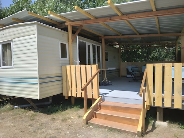 Mobile Home 'Camping Sainte-jalle' Avec Vue Sur Les Montagnes, Piscine Partagée Et Wi-fi - Buis-les-Baronnies