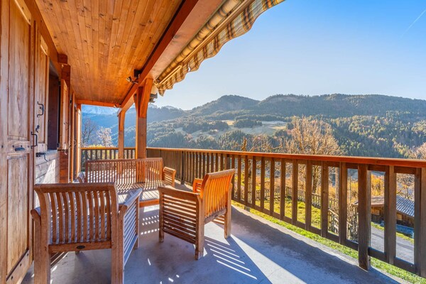 1/2 Grand Chalet Cosy, Terrasse Et Vue Imprenable - Le Grand-Bornand