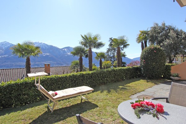 Parterrewohnung Mit Eigenem Garten In Kleiner Residenz Oberhalb Locarno. - Locarno