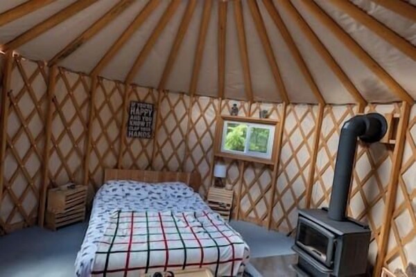 The Off-grid Red Yurt In The Woods - Alberta