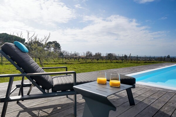 Maison D'architecte, Piscine, Au Coeur Des Vignes. - Floirac