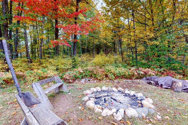 Tranquil & Serene Cabin Getaway W/ Large Patio, Fire Pit, & Lovely Nature Views - Wisconsin