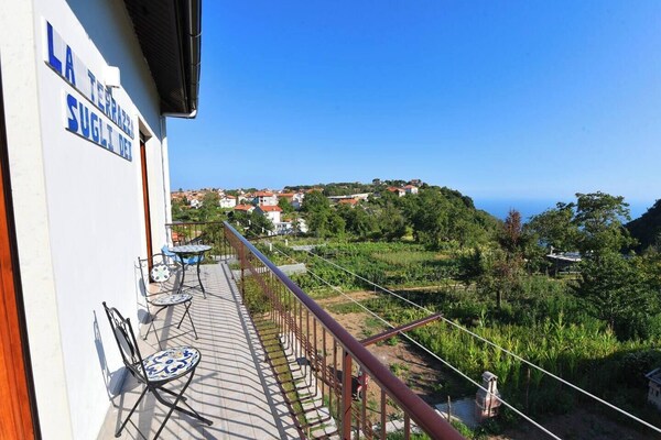Apartment 'Vista Mare A Due Passi Dal Sentiero Degli Dei' With Sea View, Wi-fi And Air Conditioning - 阿瑪菲