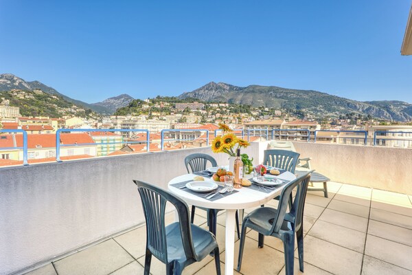 Top Floor Apt Close To The Sea, Menton, France - Menton