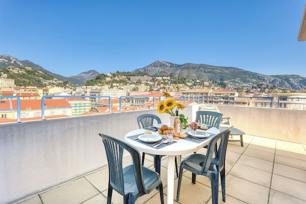 Top Floor Apt Close To The Sea, Menton, France - Menton