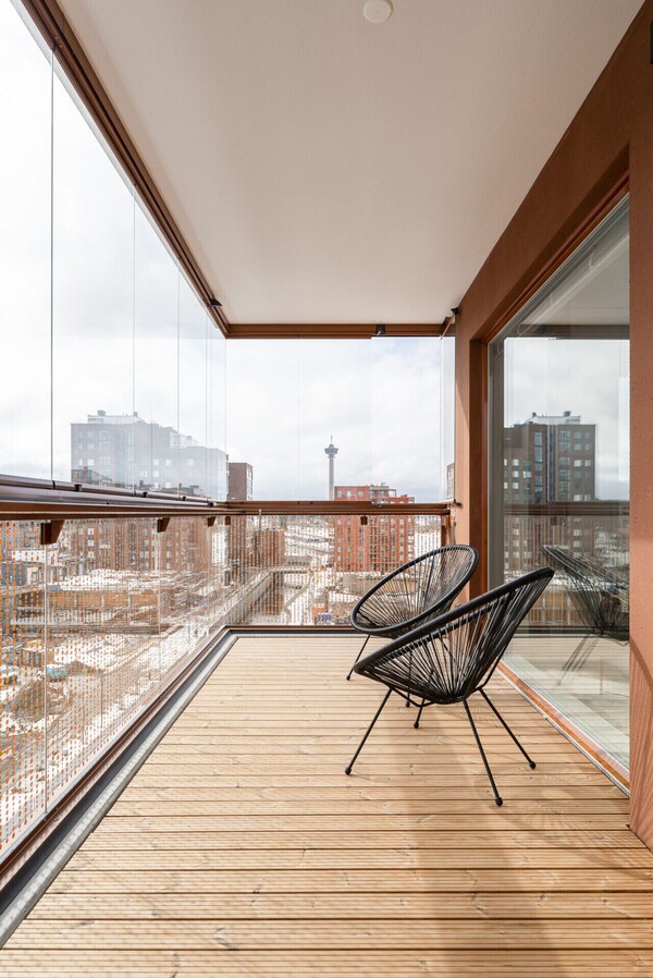 118m2 2br Modern Apt With Sauna & Two Balconies - Tampere