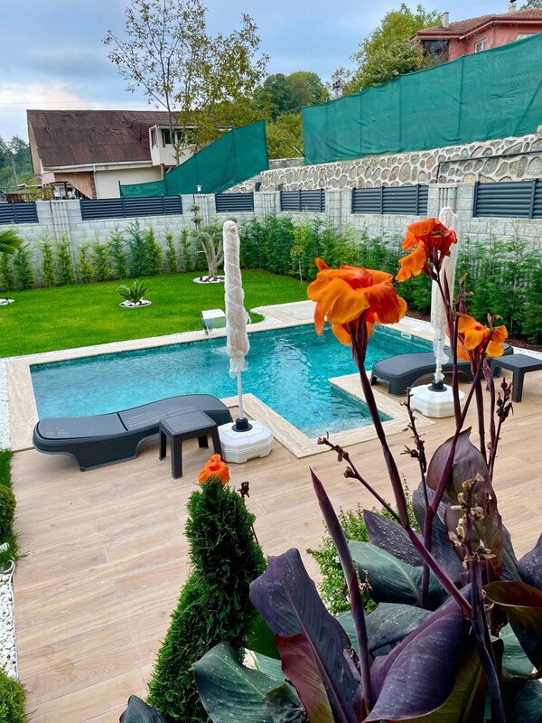 2+1 Private Pool-fireplace-sauna 5 Person Stone Villa House In Sapanca Unluce - Sapanca