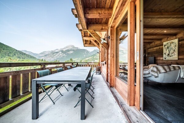 Chalet 'Robert Folliet - 15p' Met Uitzicht Op De Bergen, Gedeeld Terras En Wifi - Châtel