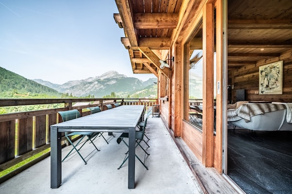 Chalet 'Robert Folliet - 15p' Met Uitzicht Op De Bergen, Gedeeld Terras En Wifi - Châtel
