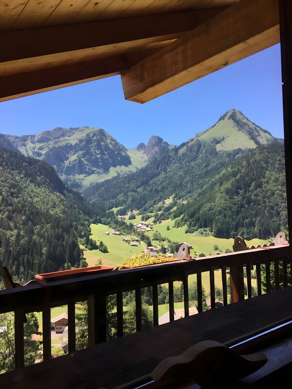 Appartement "Savolaire" Avec Vue Sur Les Montagnes, Jardin Privé Et Wi-fi - Abondance