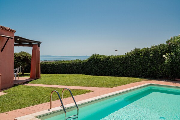 Villa 'Alba Piscina Vista Mare' Mit Meerblick, Wi-fi Und Klimaanlage - Stintino