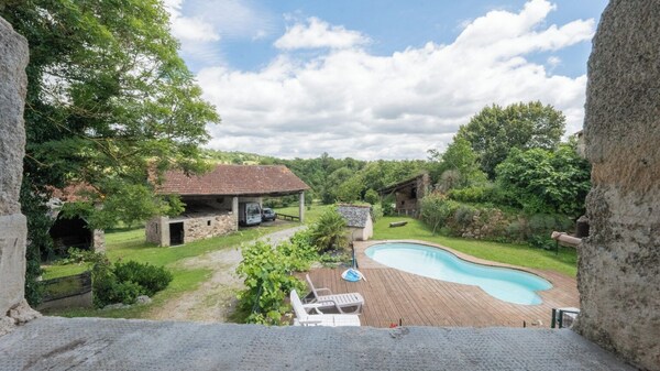 Les Combes De Testas 24 People, Heated Pool, Aveyron Gorges - Najac