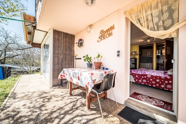 Appartement "Charmant" Avec Vue Sur Les Montagnes, Terrasse Privée Et Wi-fi - Cruseilles