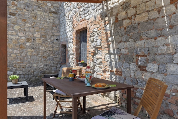 Cottage 'Rustico Toscano' Con Piscina Condivisa, Giardino Condiviso E Wi-fi - Monteriggioni